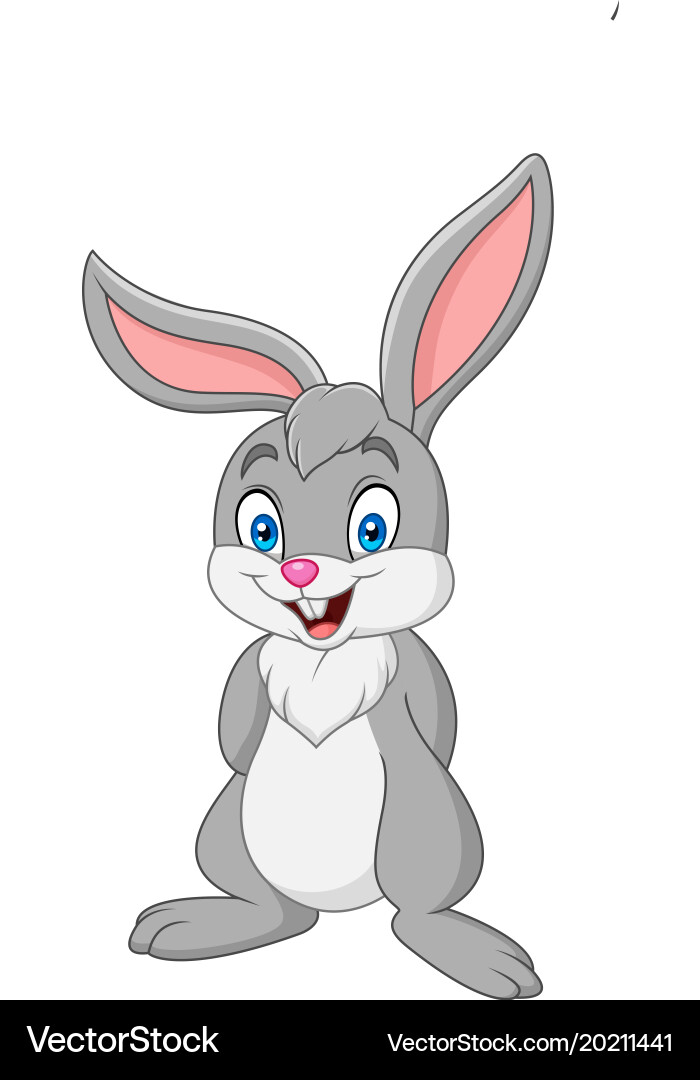 Cartoon rabbit isolated on white background Vector Image