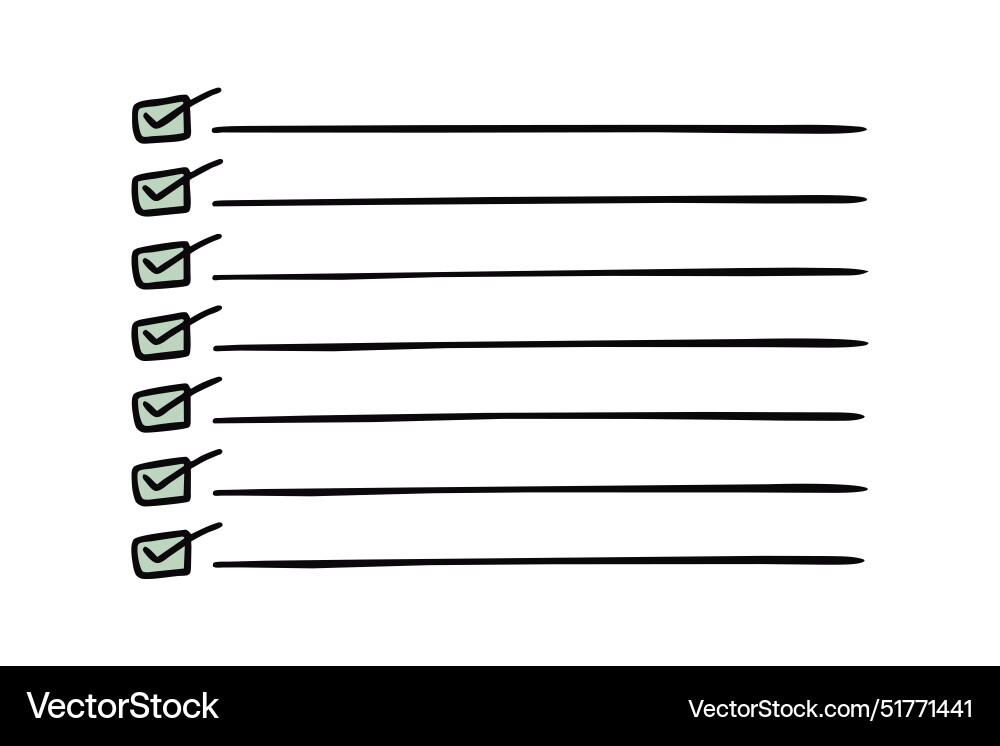 Check box isolated flat on white background Vector Image