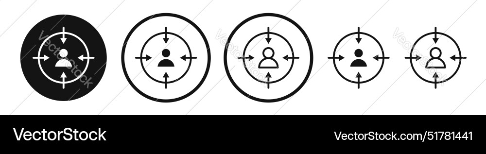 Customer centricity icon set black filled Vector Image Customer centricity icon set black filled Vector Image