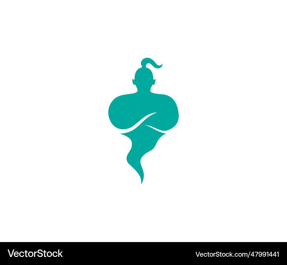 Genie logo design concept Royalty Free Vector Image