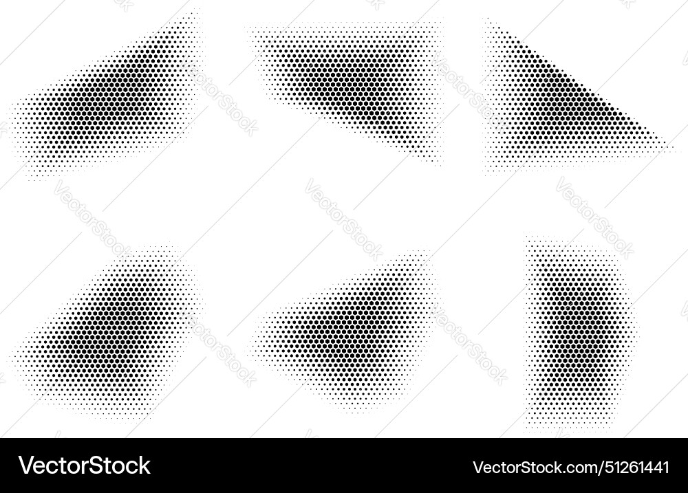Halftone hexagon pattern reprographic technique Vector Image