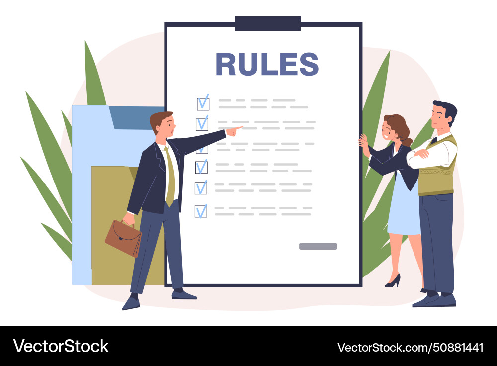People with rules simple Royalty Free Vector Image