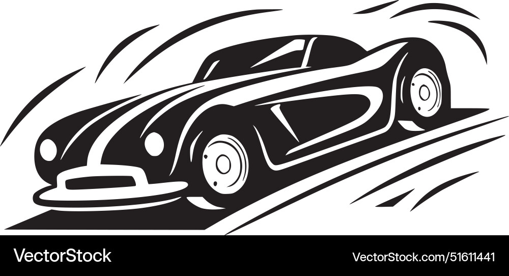 Racing - minimalist and simple silhouette Vector Image