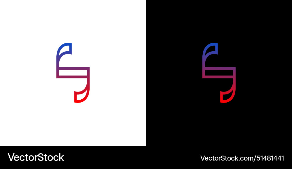 Sophisticated and modern letter s initials logo Vector Image