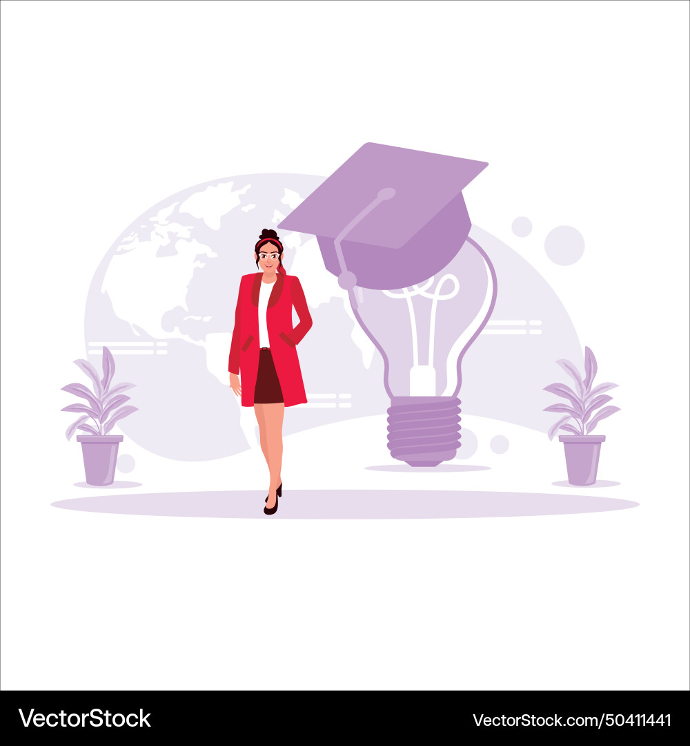 Students Are Wearing Glasses And Standing Vector Image