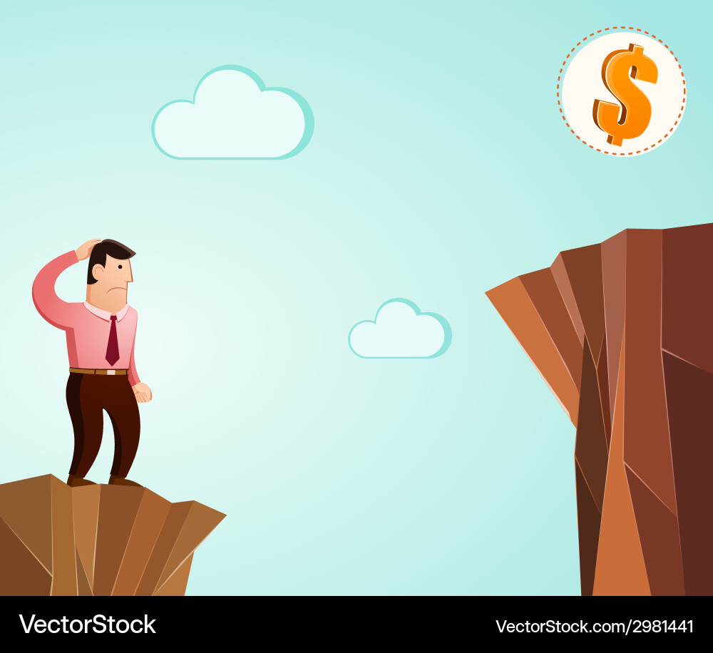 Thinking to get success Royalty Free Vector Image