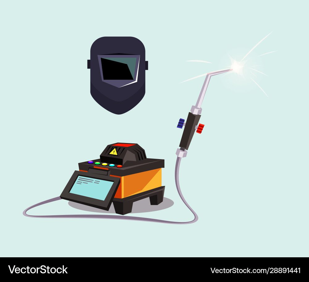 Welding equipment flat Royalty Free Vector Image