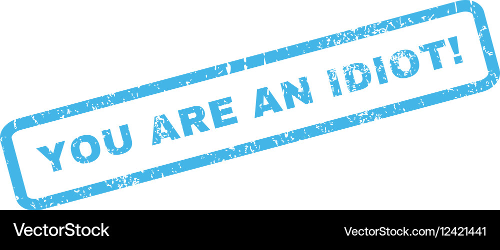 You are an idiot rubber stamp Royalty Free Vector Image