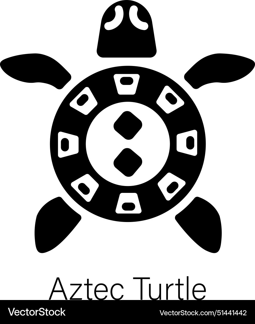 Aztec Schildkröte Lizenzfreies Vektorbild - VectorStock