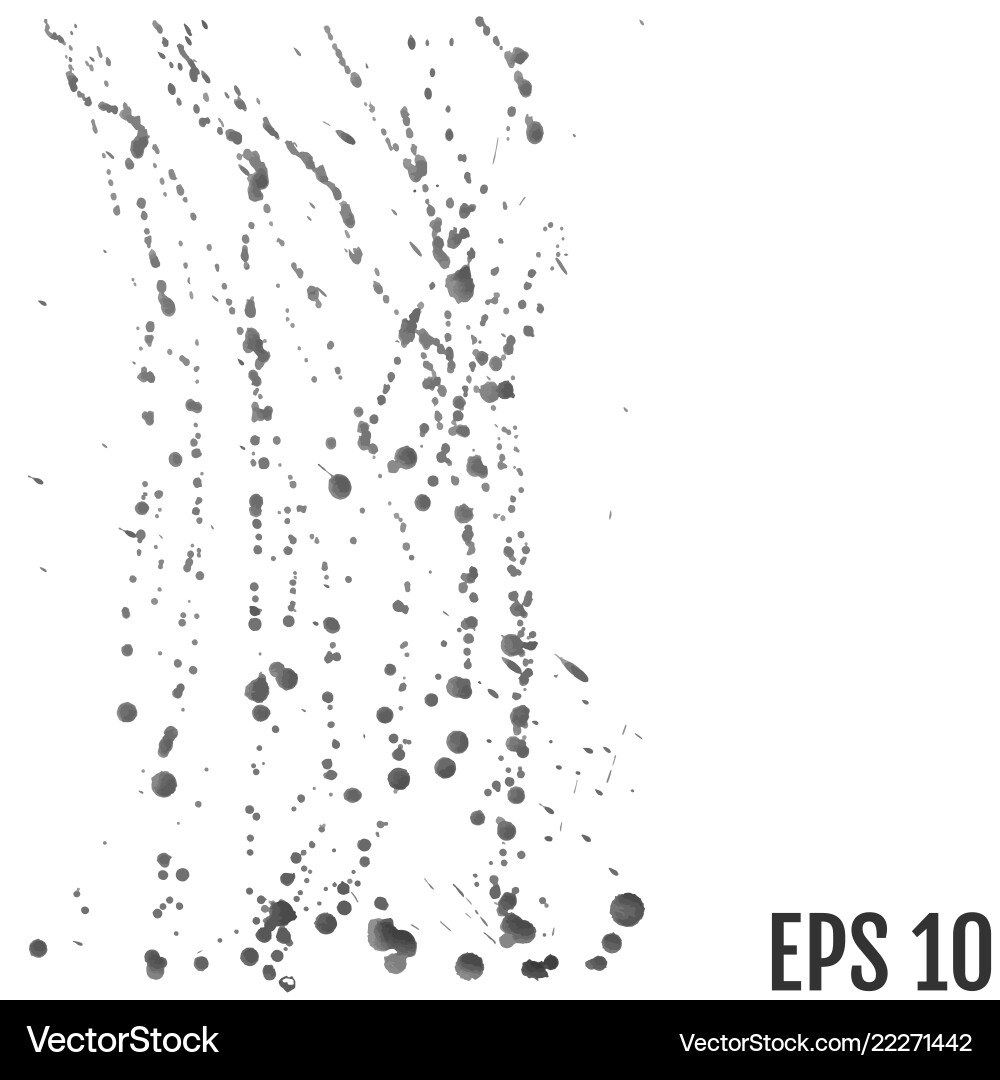 Grey paint ink splash isolated on white Royalty Free Vector