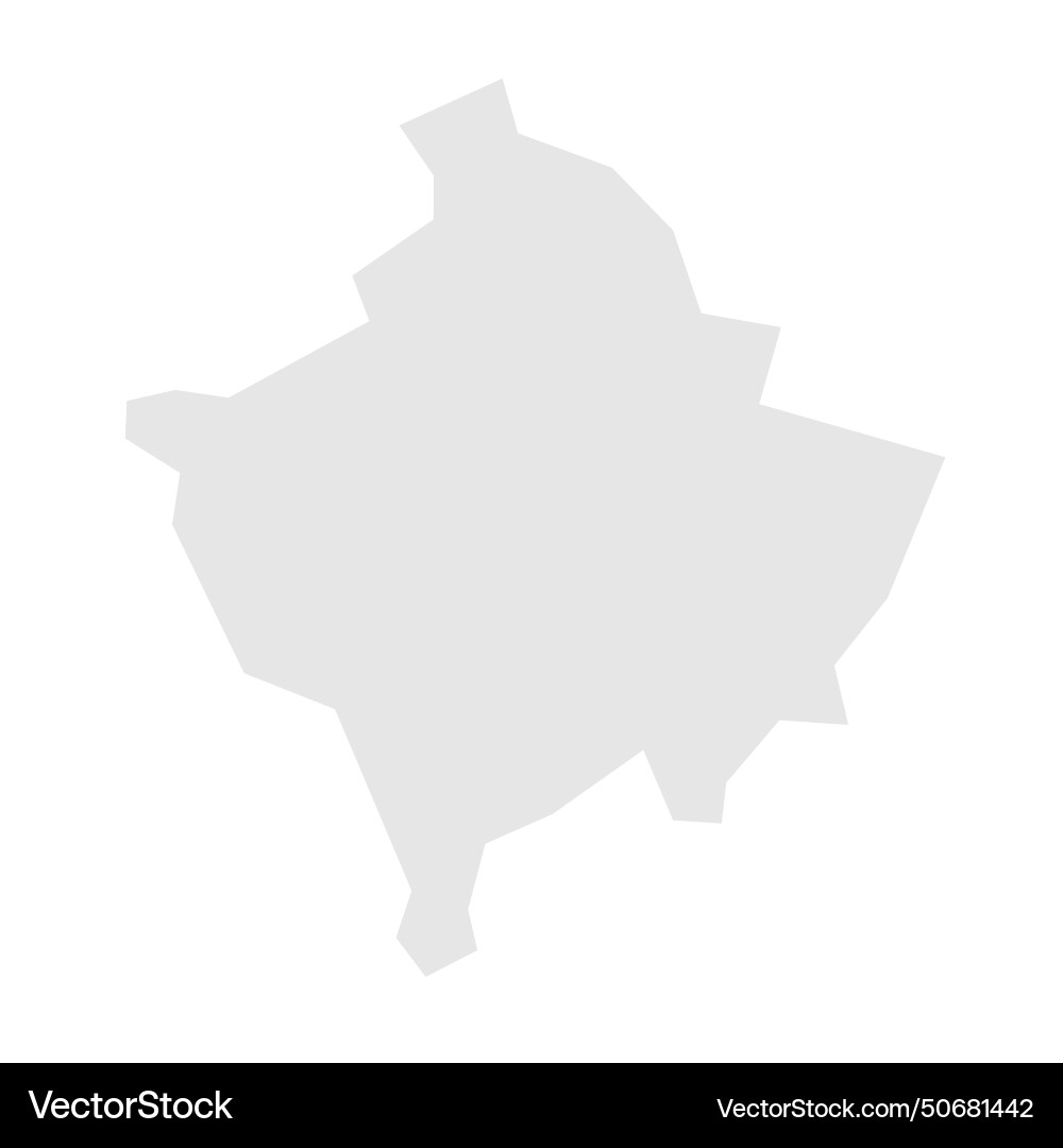 Kosovo Simplified Map Royalty Free Vector Image