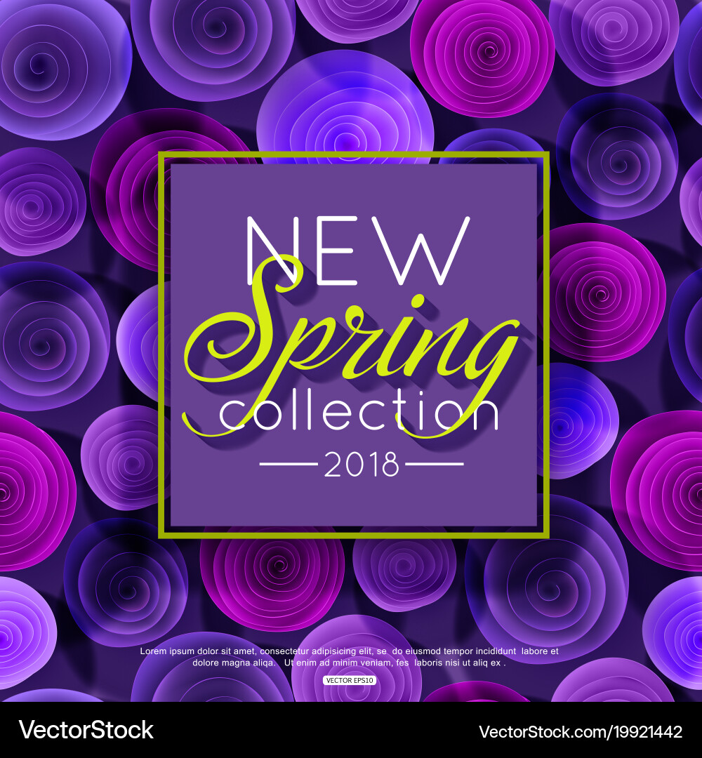 New spring collection background decorated ultra Vector Image