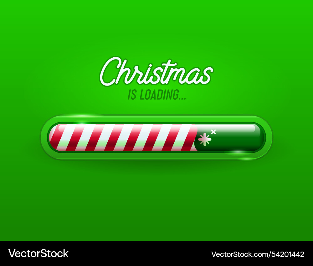 Progress bar christmas invitation xmas loading Vector Image