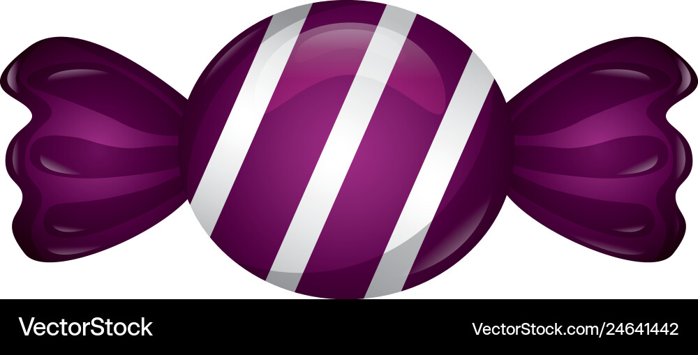 Sweet wrapped candy sugar confectionery Royalty Free Vector