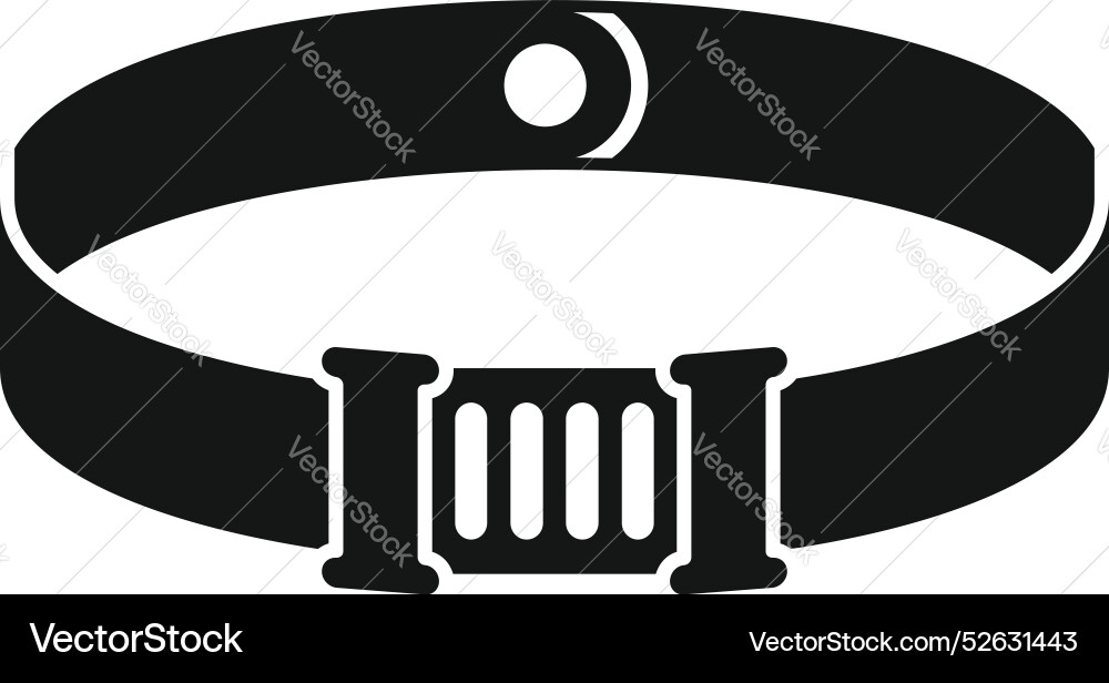 Black belt with metal buckle closing a pair Vector Image