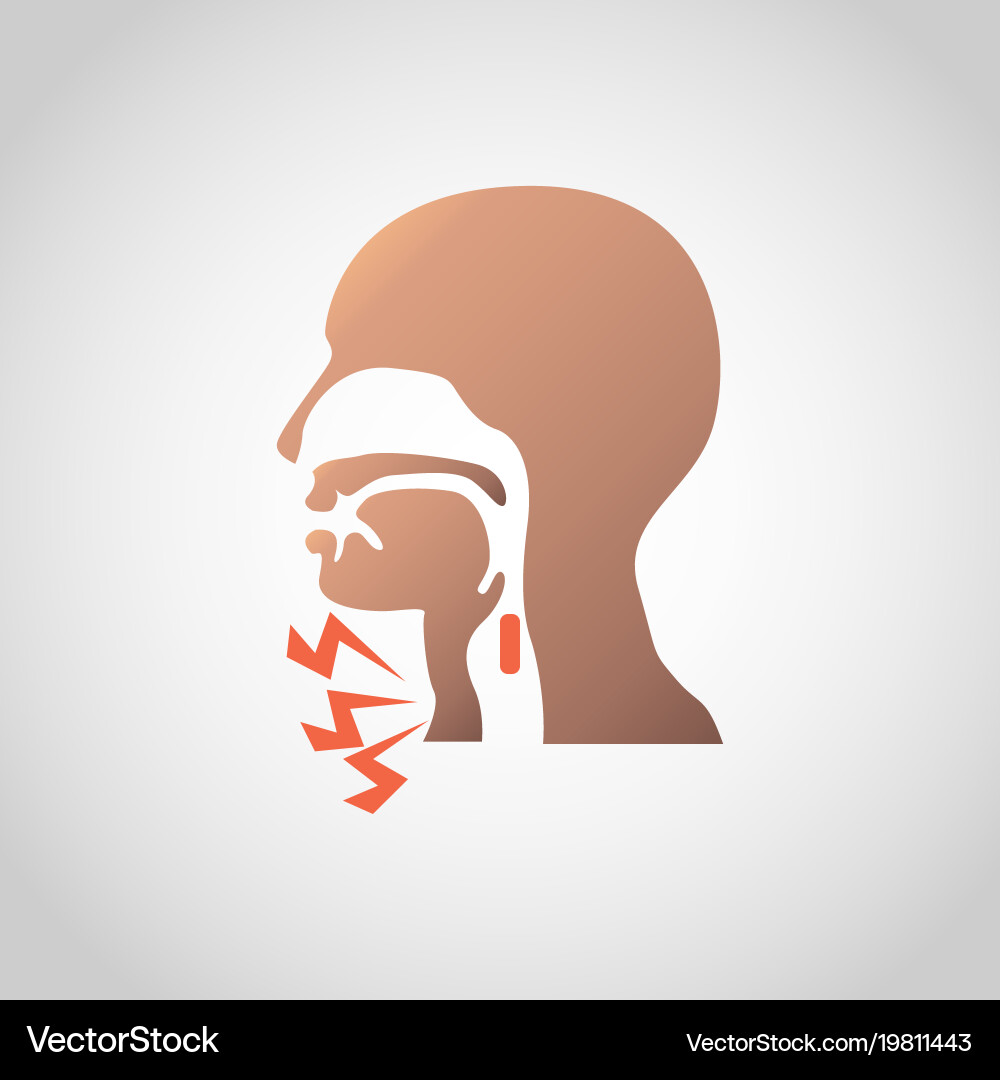 Difficulty swallowing icon design Royalty Free Vector Image
