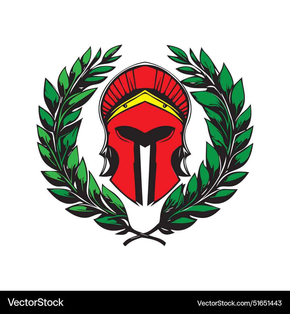 Fiery spartan warrior profile Royalty Free Vector Image