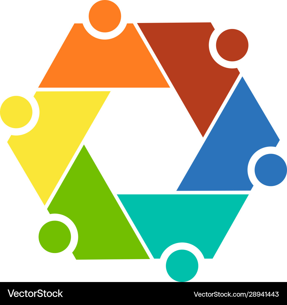 Logo teamwork unity business people Royalty Free Vector