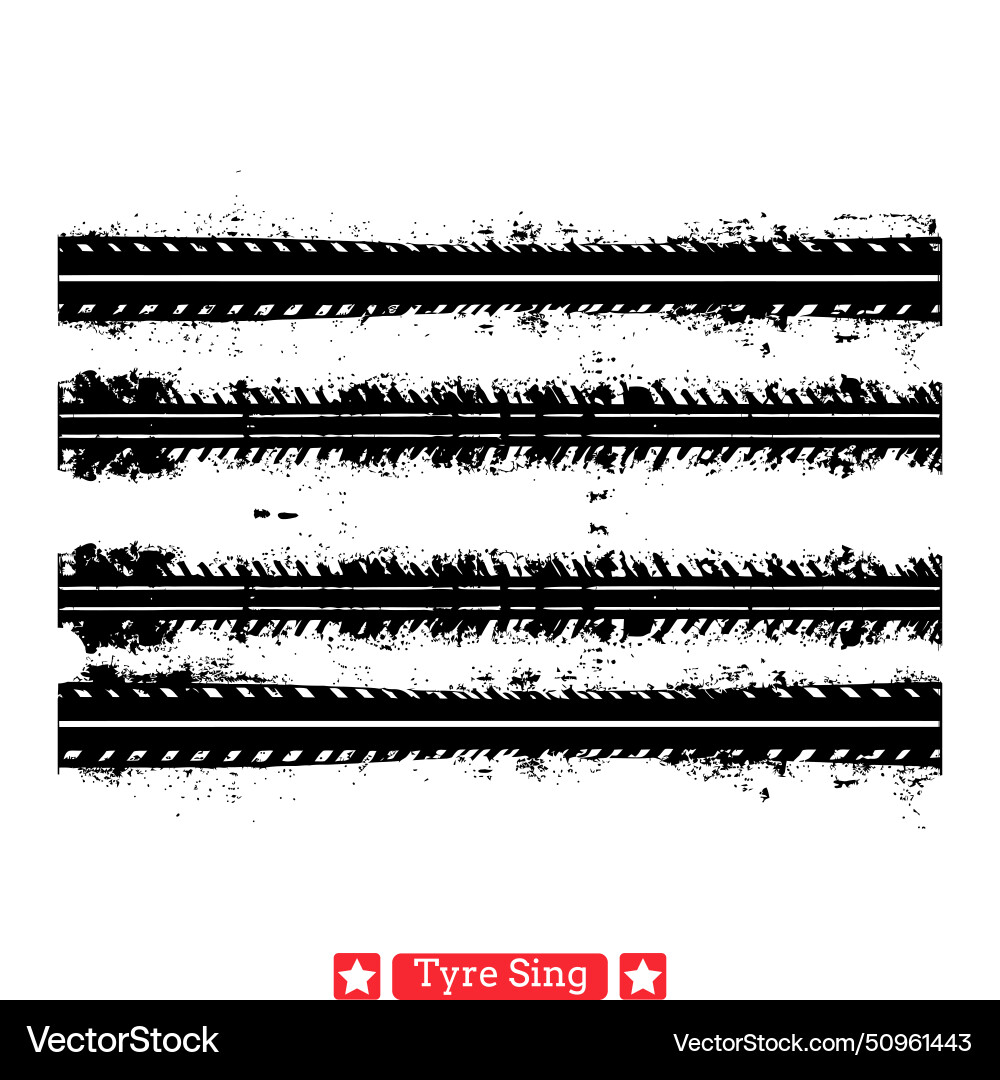 Motorcycle wheel print collection tire mark Vector Image