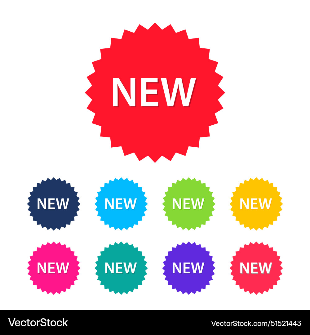 New tag sign and label collection set Royalty Free Vector