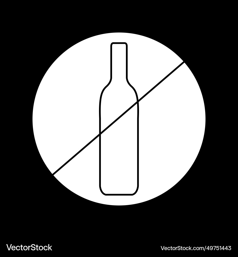 No alcohol icon logo image Royalty Free Vector Image