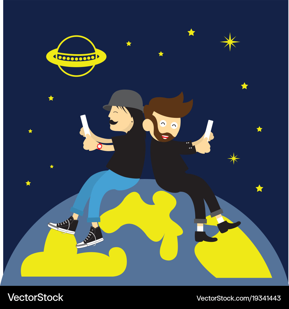 Technology and communications cartoon Royalty Free Vector