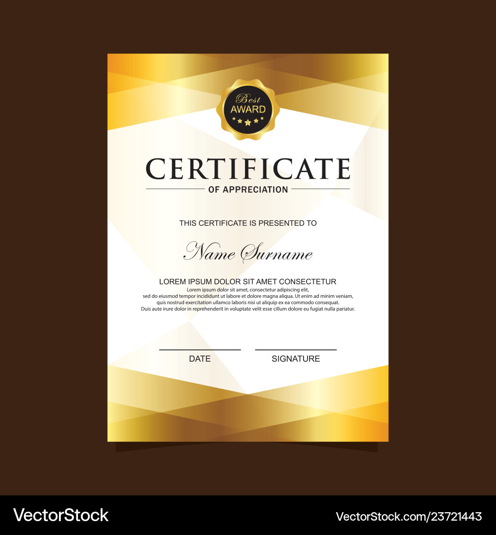 Modern Certificate Vectors Certificate Design PNG Transparent Images