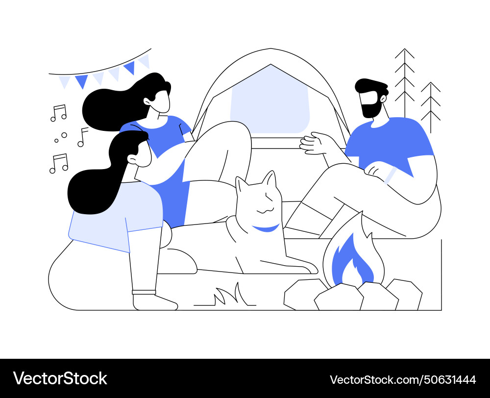 Camping pass isolated cartoon Royalty Free Vector Image