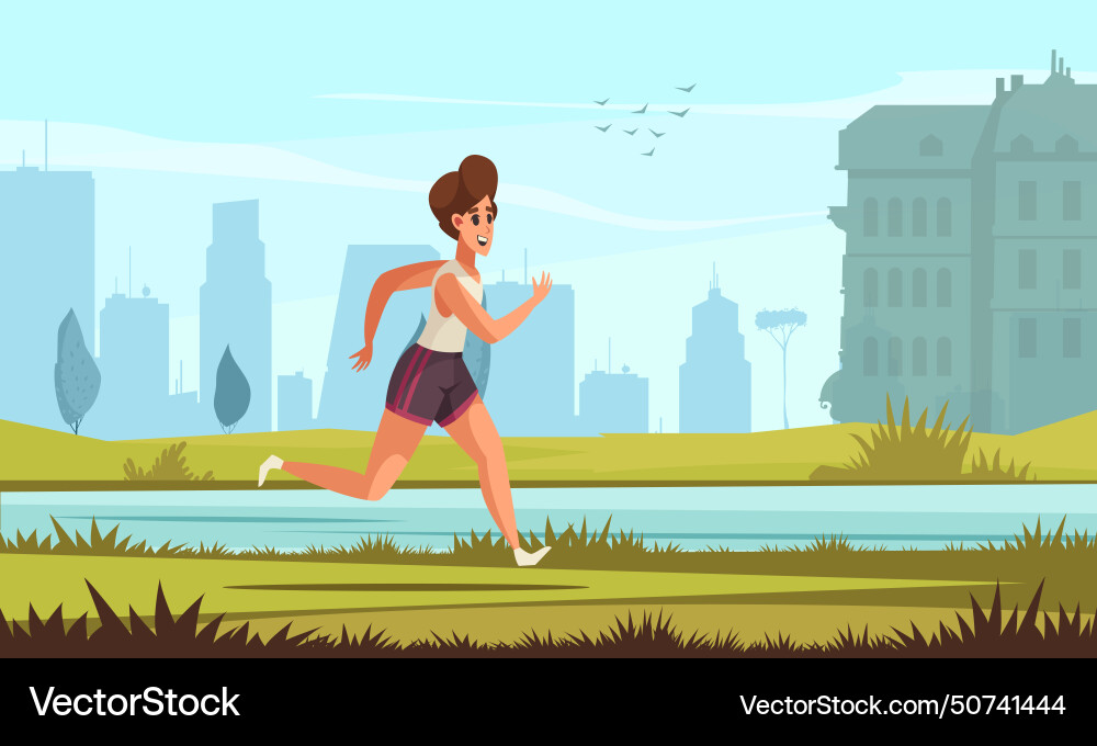 Daily routine sport composition Royalty Free Vector Image