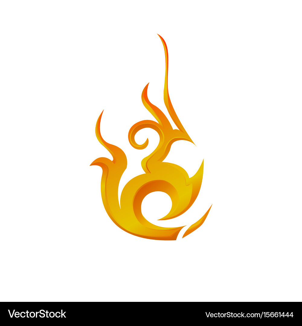 Logo element fire design Royalty Free Vector Image