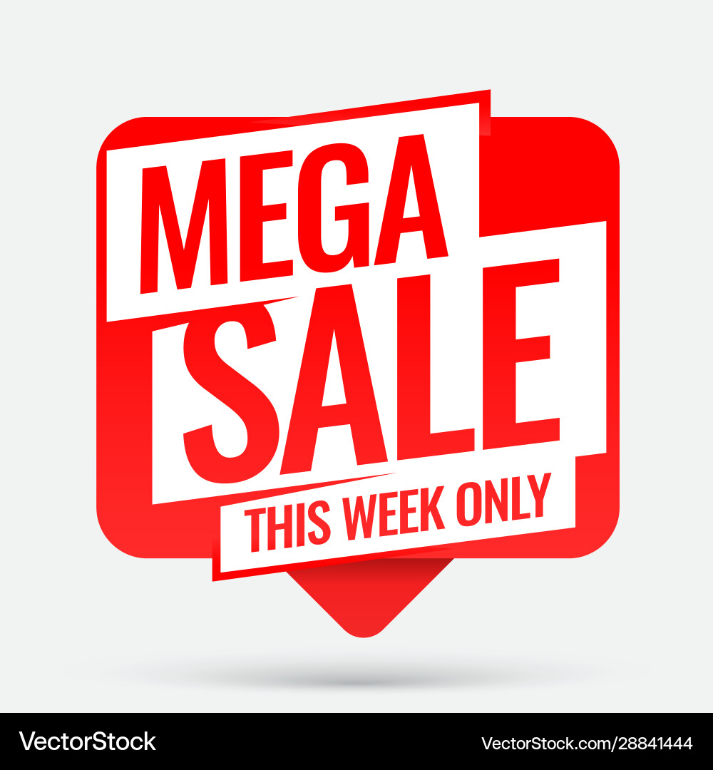 Mega Sale Promotion Royalty Free Vector Image - VectorStock