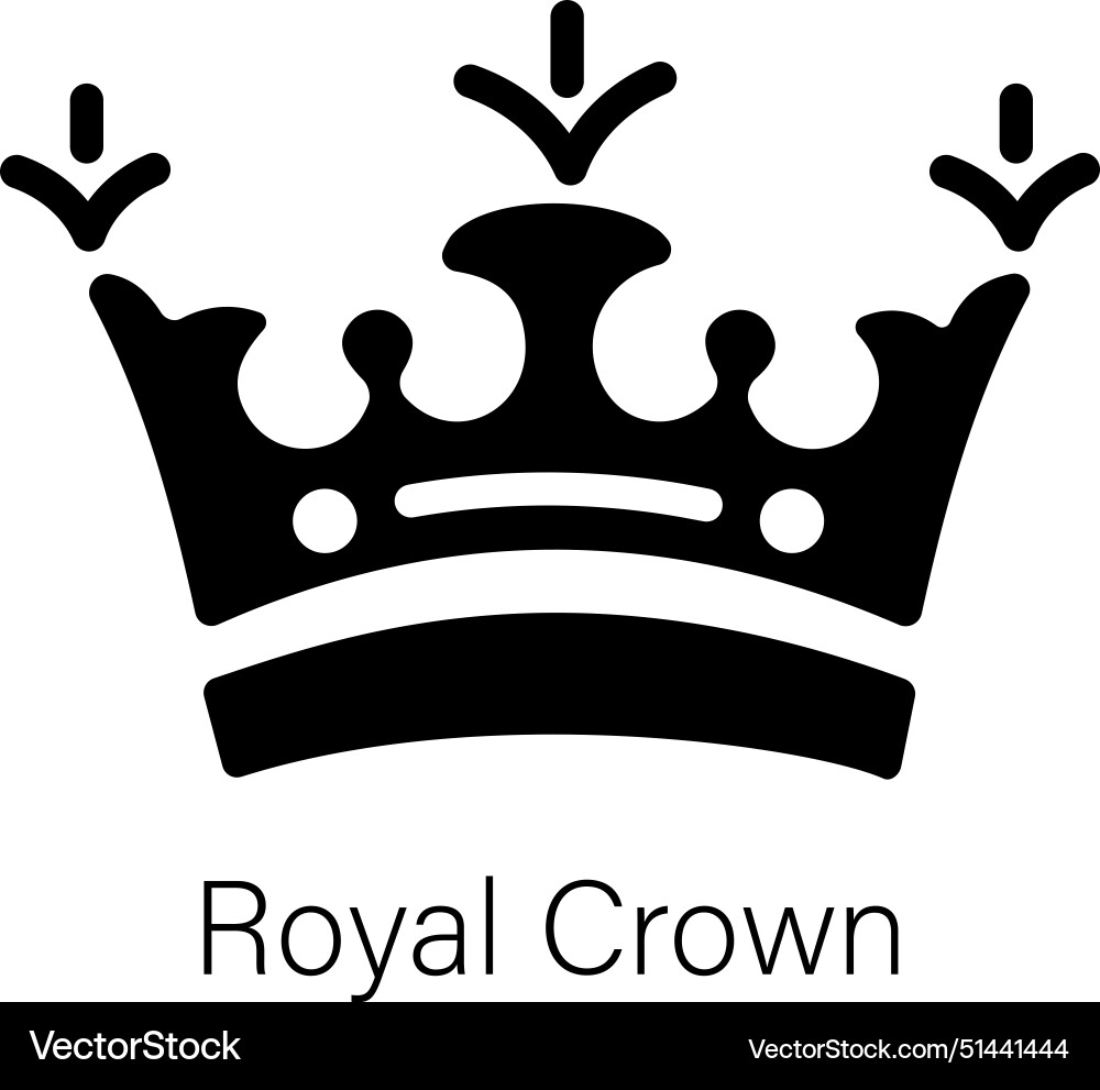 Royal crown Royalty Free Vector Image - VectorStock