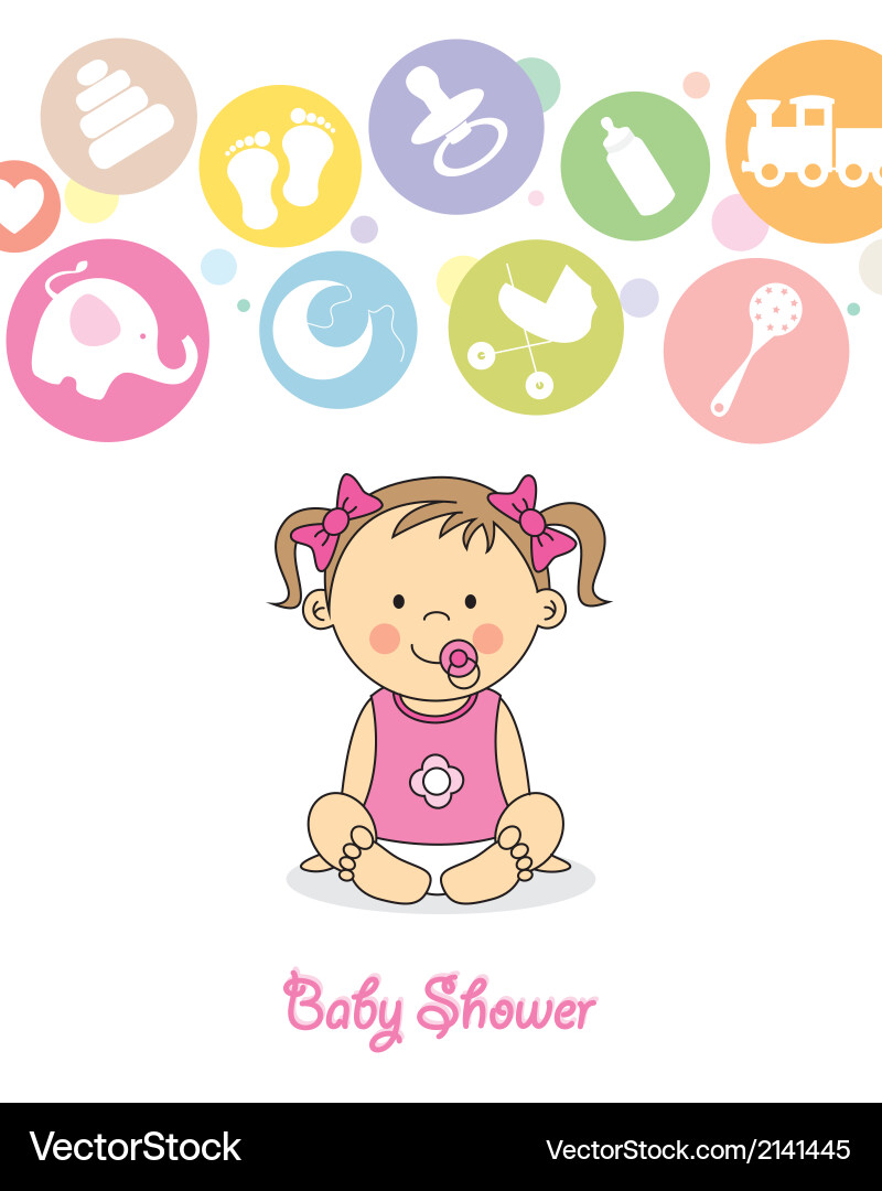 Baby girl Royalty Free Vector Image - VectorStock