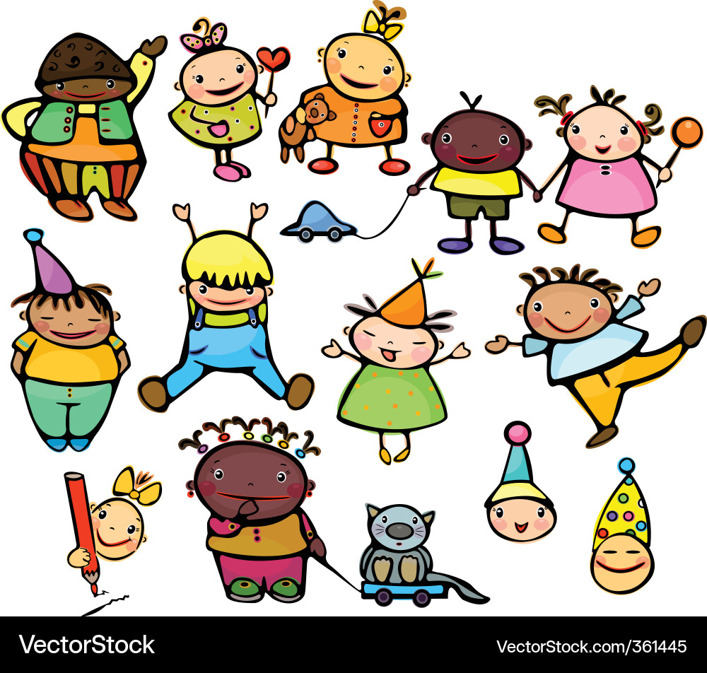 Colorful Children Illustration Royalty Free Vector Image