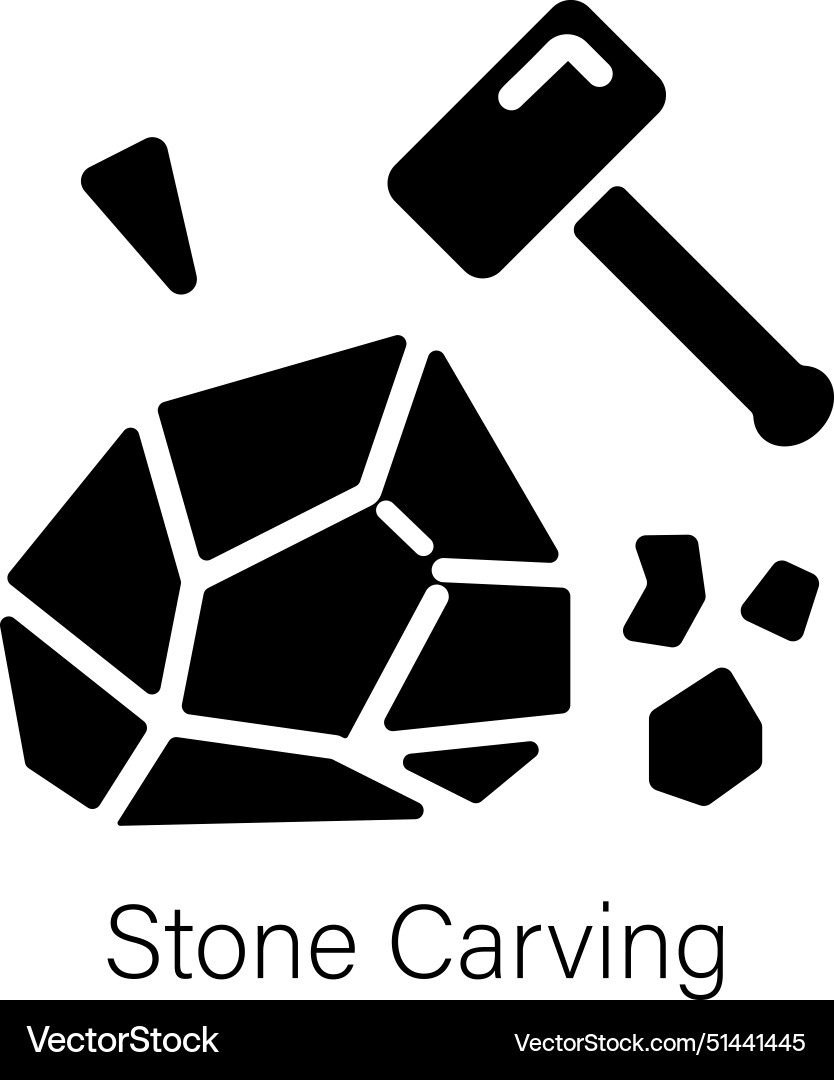 Stone carving Royalty Free Vector Image - VectorStock