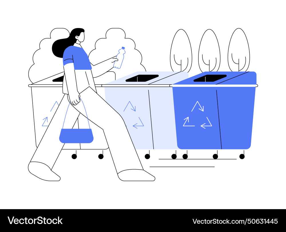 Trash sorting facility isolated cartoon Royalty Free Vector
