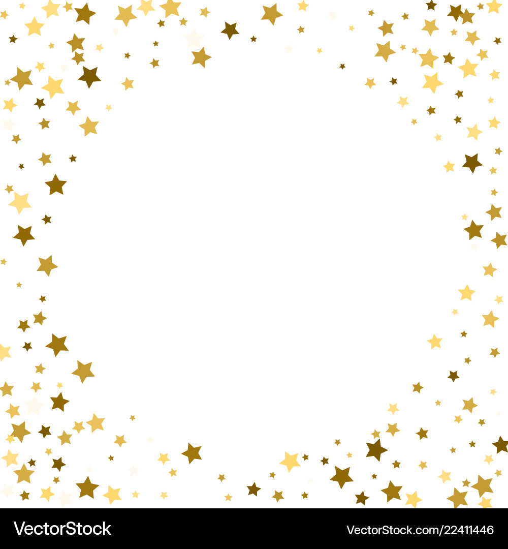 Abstract round background with gold star elements Vector Image