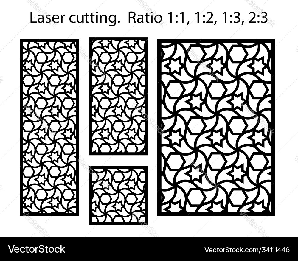 Arabic islamic decorative wall screen panel Vector Image