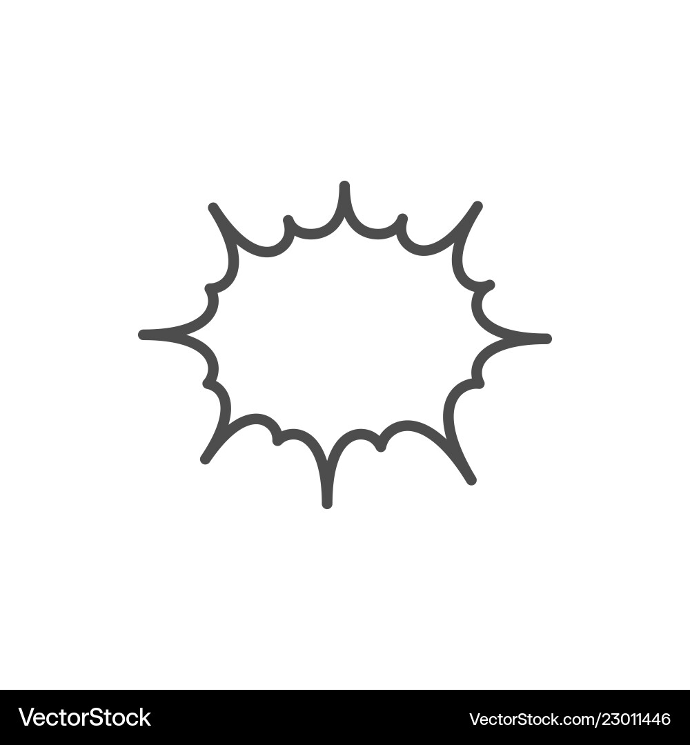 Blast bubble line icon Royalty Free Vector Image