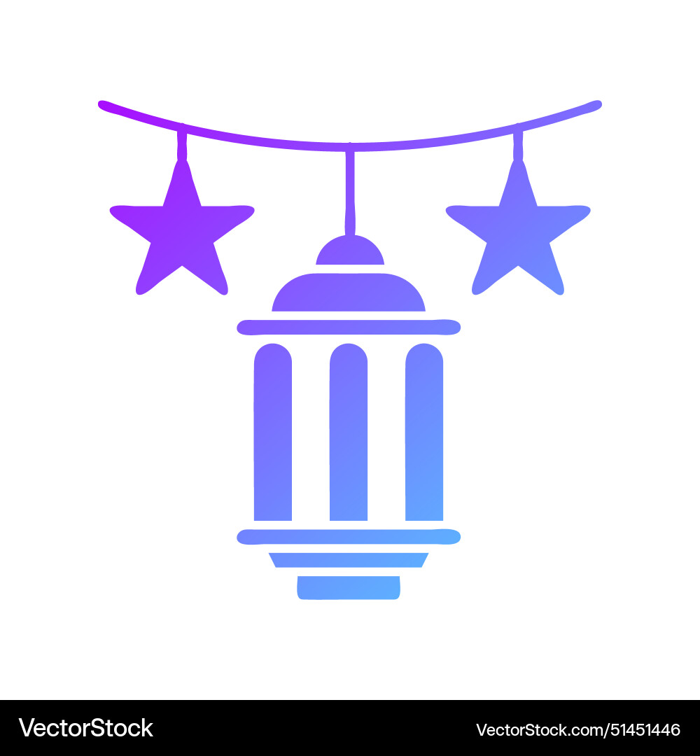 Decoration element solid blue purple ramadan Vector Image