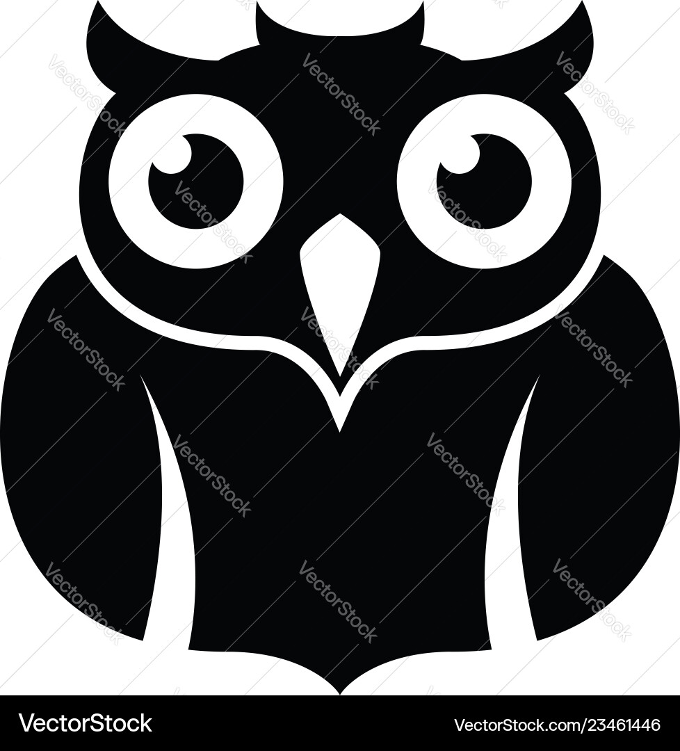 Elegant Owl Icon Royalty Free Vector Image - VectorStock