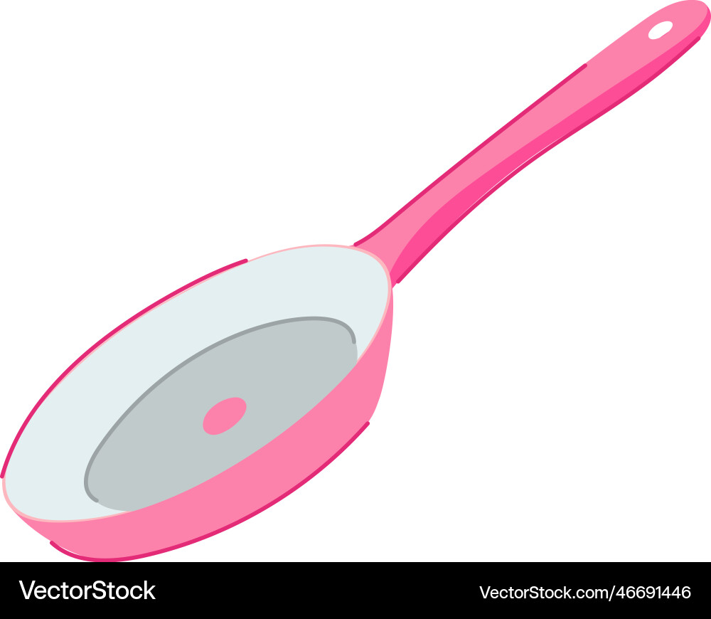 Empty frying pan cartoon Royalty Free Vector Image