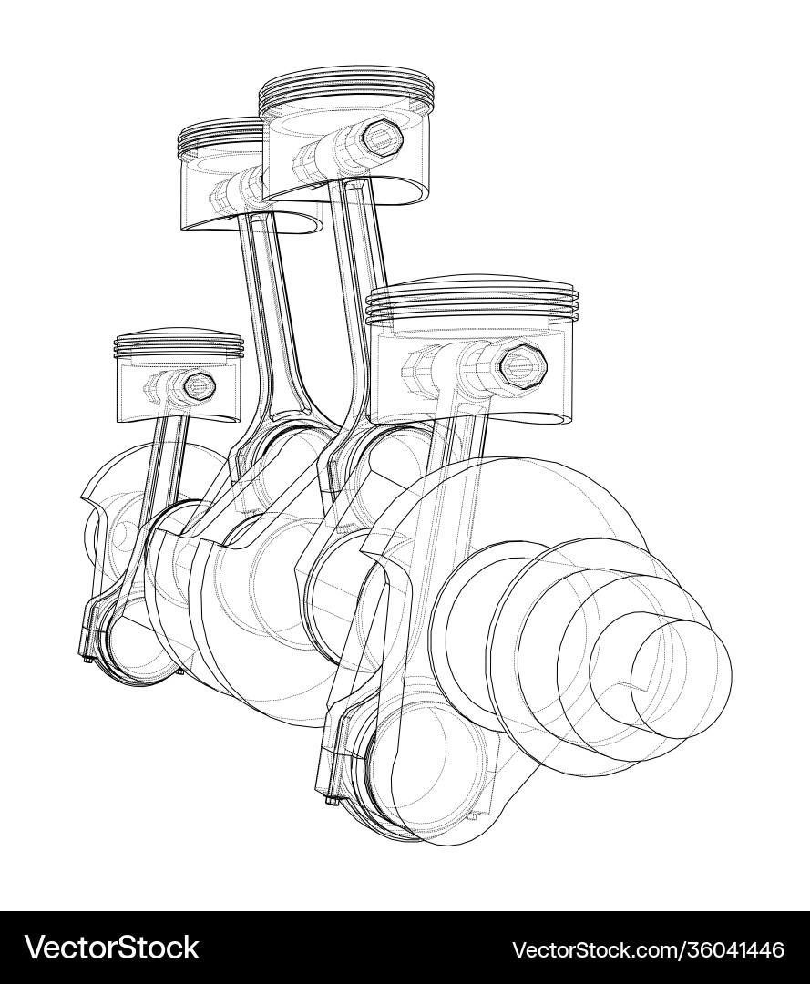Car Piston Drawing