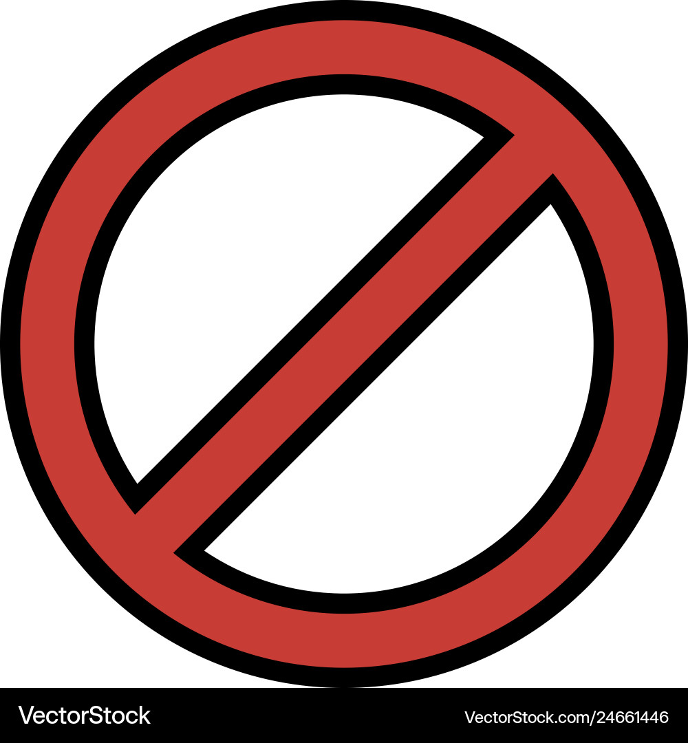 Forbidden icon Royalty Free Vector Image - VectorStock