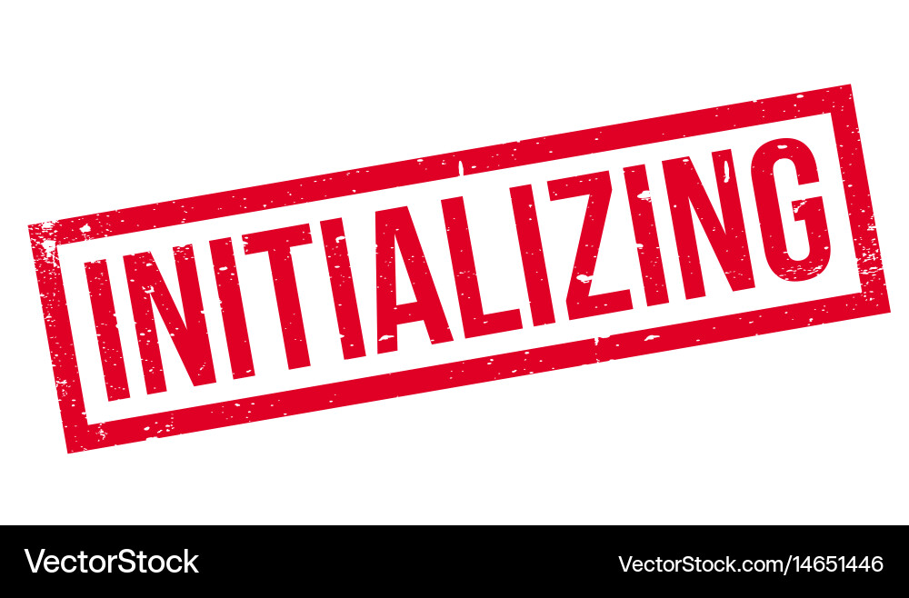 Initializing rubber stamp Royalty Free Vector Image