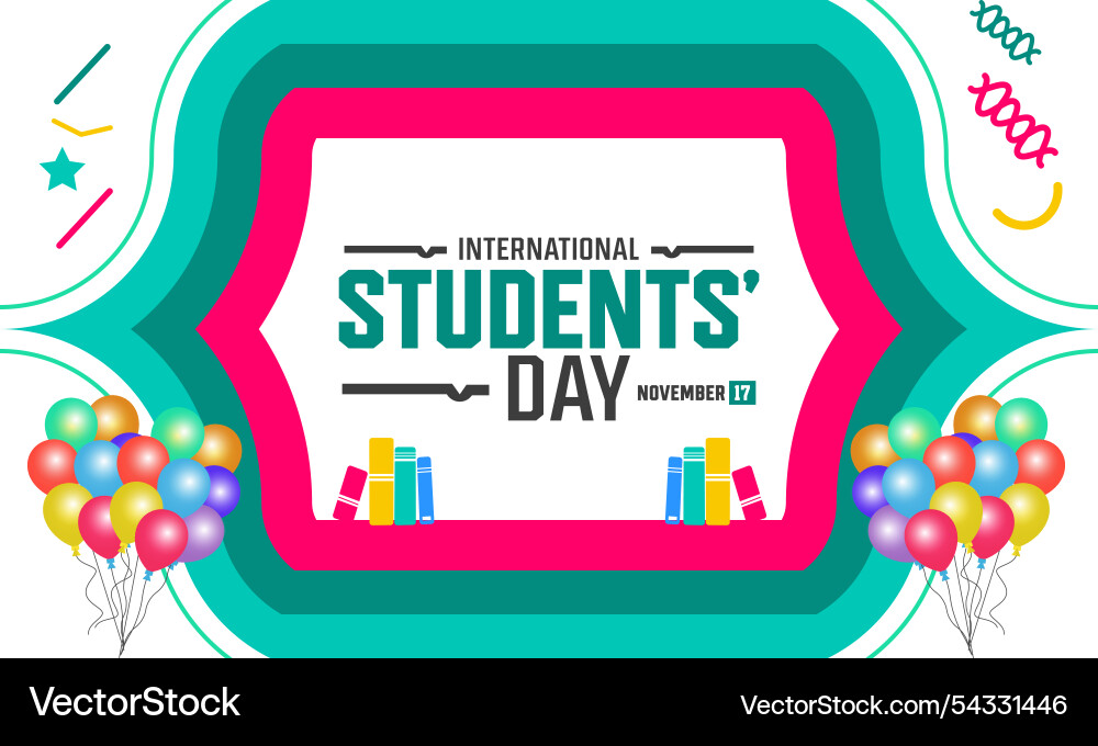 International students day celebrated on november Vector Image