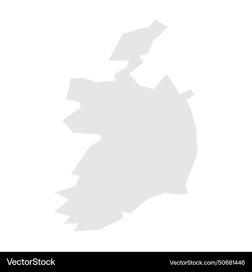 Ireland simplified map Royalty Free Vector Image