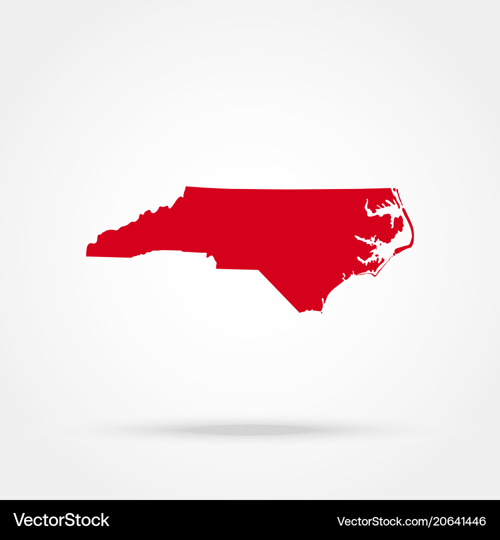 North Carolina Map Royalty Free Vector Image - VectorStock