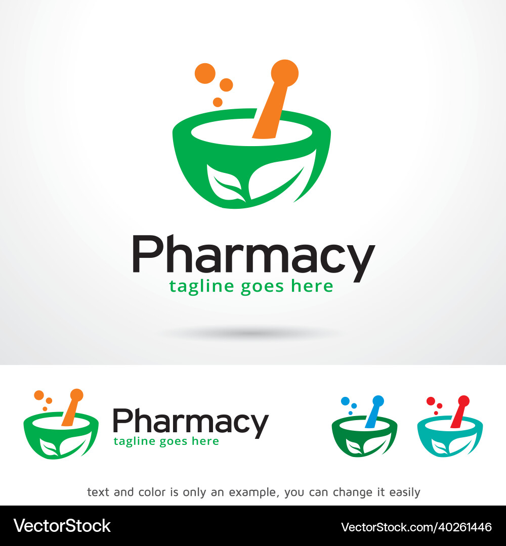 Pharmacy logo template Royalty Free Vector Image