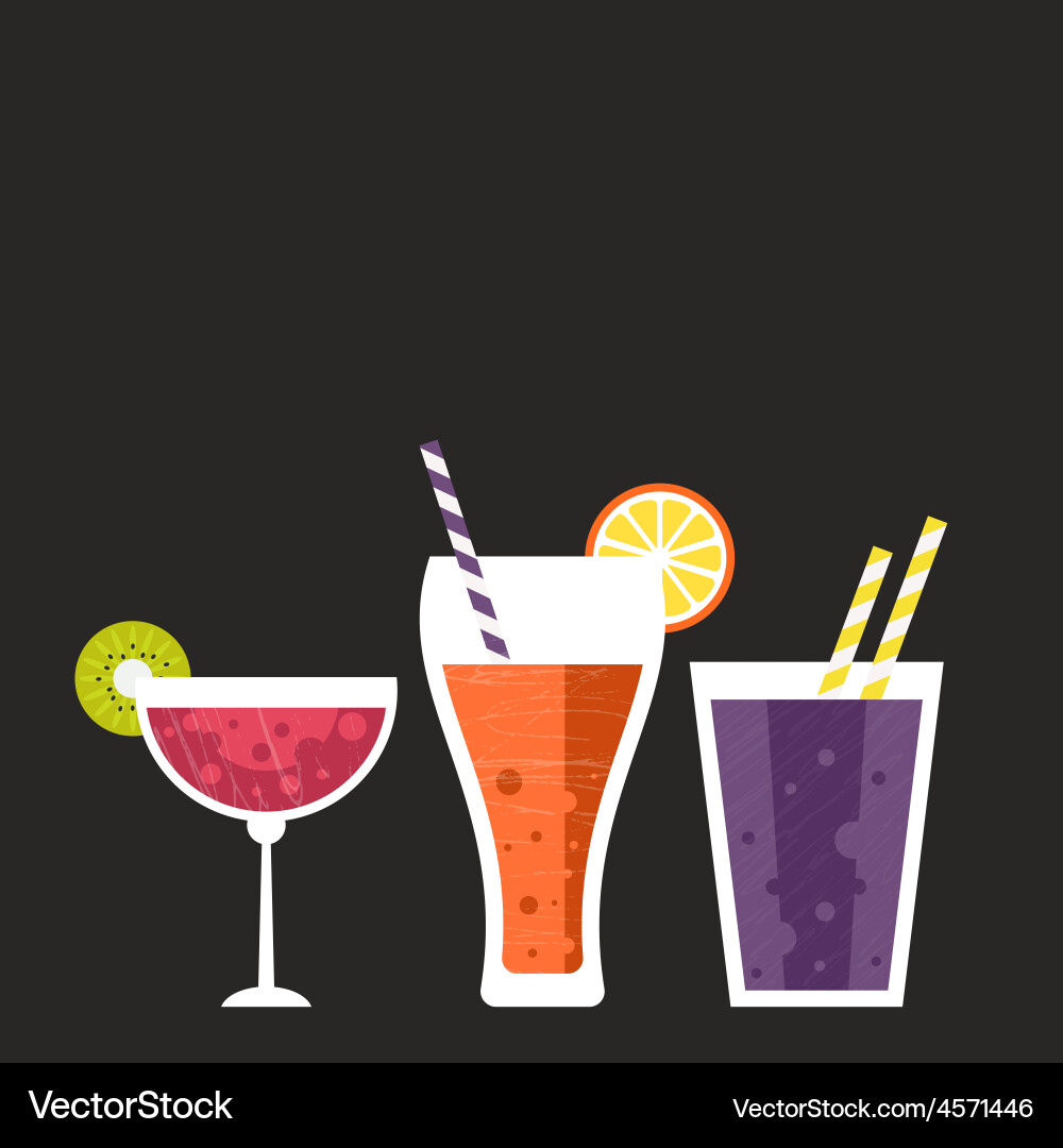 Refreshing Fruit Smoothie Royalty Free Vector Image